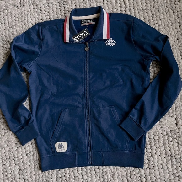 Kappa | Jackets & Coats | Nwt Kappa Blue Zip Up Jacket With ...